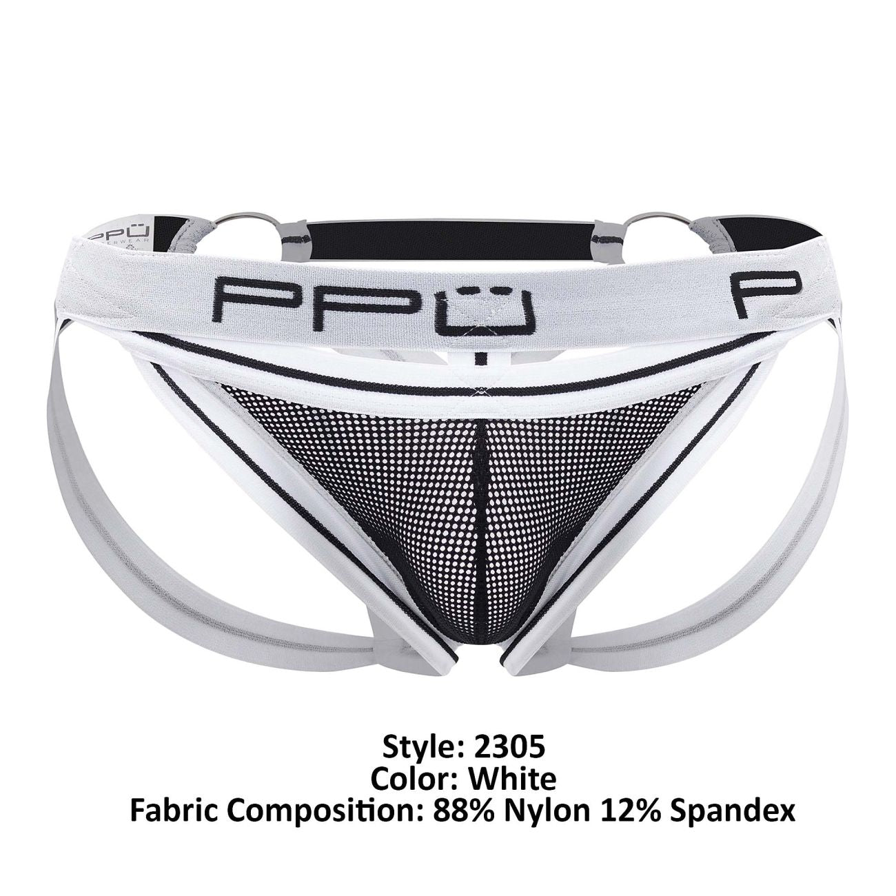 Ppu 2305 Mesh Jockstrap Color White
